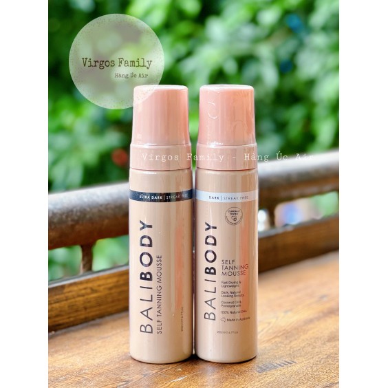 Bọt làm nâu da Bali Body Self Tanning Mousse 200ml Bali body mousse Dark