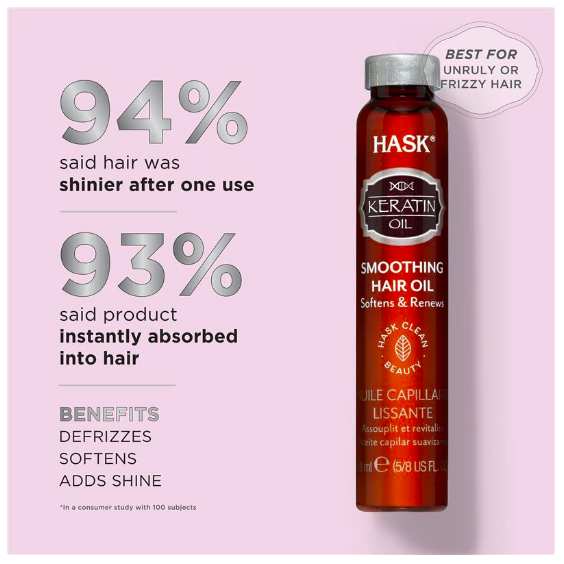 Tinh dầu dưỡng tóc Hask Oil hồi phục tóc hư tổn 18ml Hask oil Argan Oil